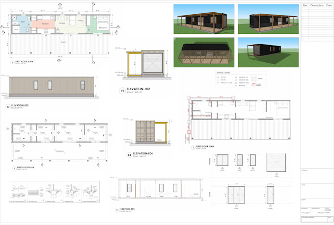Design full city permit drawings for architectural floor plans patio deck adu by Robertarchitex ...